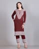 Buy Maroon Kurta Suit Sets for Women by Montrex Online | Ajio.com