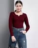 Buy Maroon Tops for Women by Maheshvi Online | Ajio.com