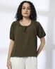 Buy Olive Tops for Women by Fig Online | Ajio.com