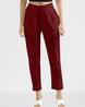 Buy Maroon Trousers & Pants for Women by FASHION BOOMS Online | Ajio.com
