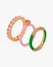 Buy KATE SPADE Hint of Shimmer Stacking Ring Set | Multicoloured Color ...