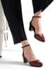 Buy Maroon Heeled Sandals for Women by Marc Loire Online | Ajio.com