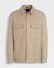 Buy Zegna Men Linen Shacket | Beige Color Men | AJIO LUXE