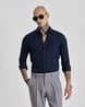 Buy Deep Midnight Navy Blue Shirts for Men by Snitch Online | Ajio.com