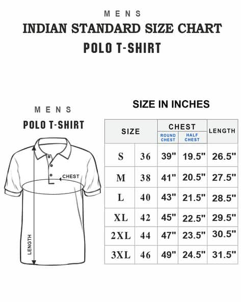 T Shirt Size Chart India Vs Us