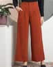 Buy Rust Trousers & Pants for Women by FITHUB Online | Ajio.com