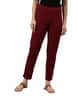 Buy Maroon Pants for Women by GO COLORS Online | Ajio.com