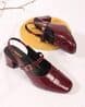 Buy Maroon Heeled Sandals for Women by Selfiee Online | Ajio.com
