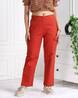 Buy Rust Trousers & Pants for Women by MLADA Online | Ajio.com