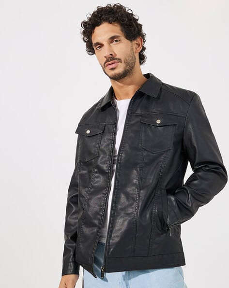 Buy Black Jackets & Coats for Men by Styli Online | Ajio.com