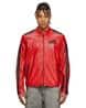Buy DIESEL Perforated Leather Biker Jacket | Red Color Men | AJIO LUXE