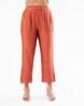 Buy Rust Trousers & Pants for Women by Origani Online | Ajio.com