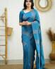 Buy Blue Sarees for Women by PATTARI Online | Ajio.com