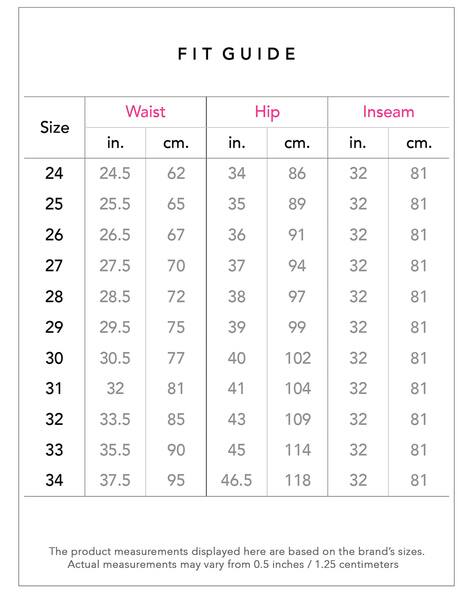 Gap 1969 jeans size chart store