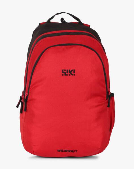 Buy Red Wildcraft Colourblock Backpack with Brand Print | AJIO