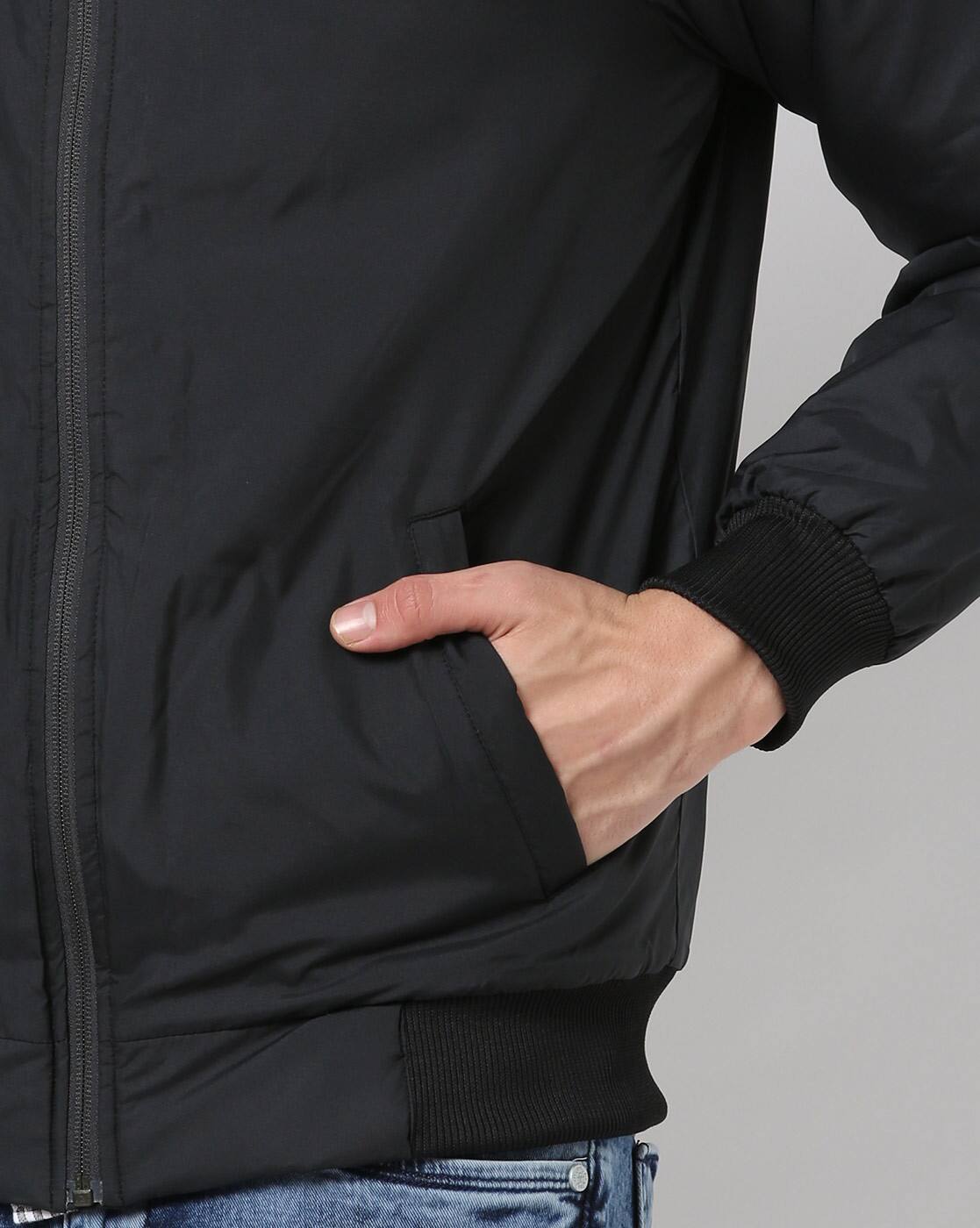 Buy Black Wildcraft Zip-Front Jacket with Insert Pockets | AJIO