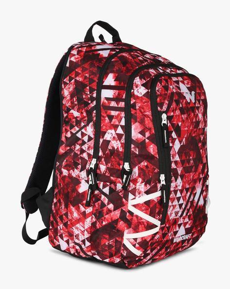 Buy Deep Red Wildcraft Geometric Print Backpack | AJIO