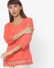 Buy Coral Pink Tops for Women by Fig Online | Ajio.com