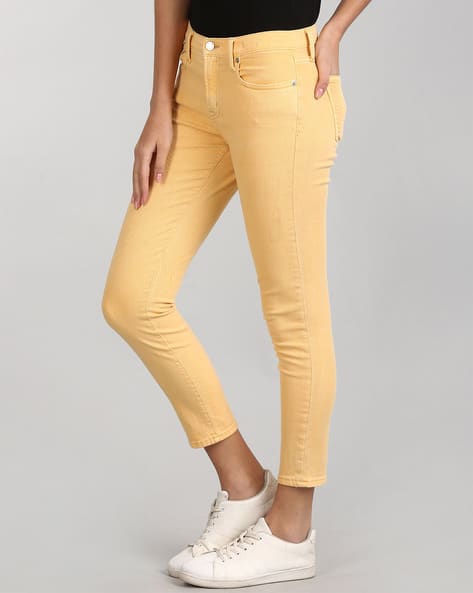 Buy Mustard Yellow Jeans & Jeggings for Women by GAP Online | Ajio.com