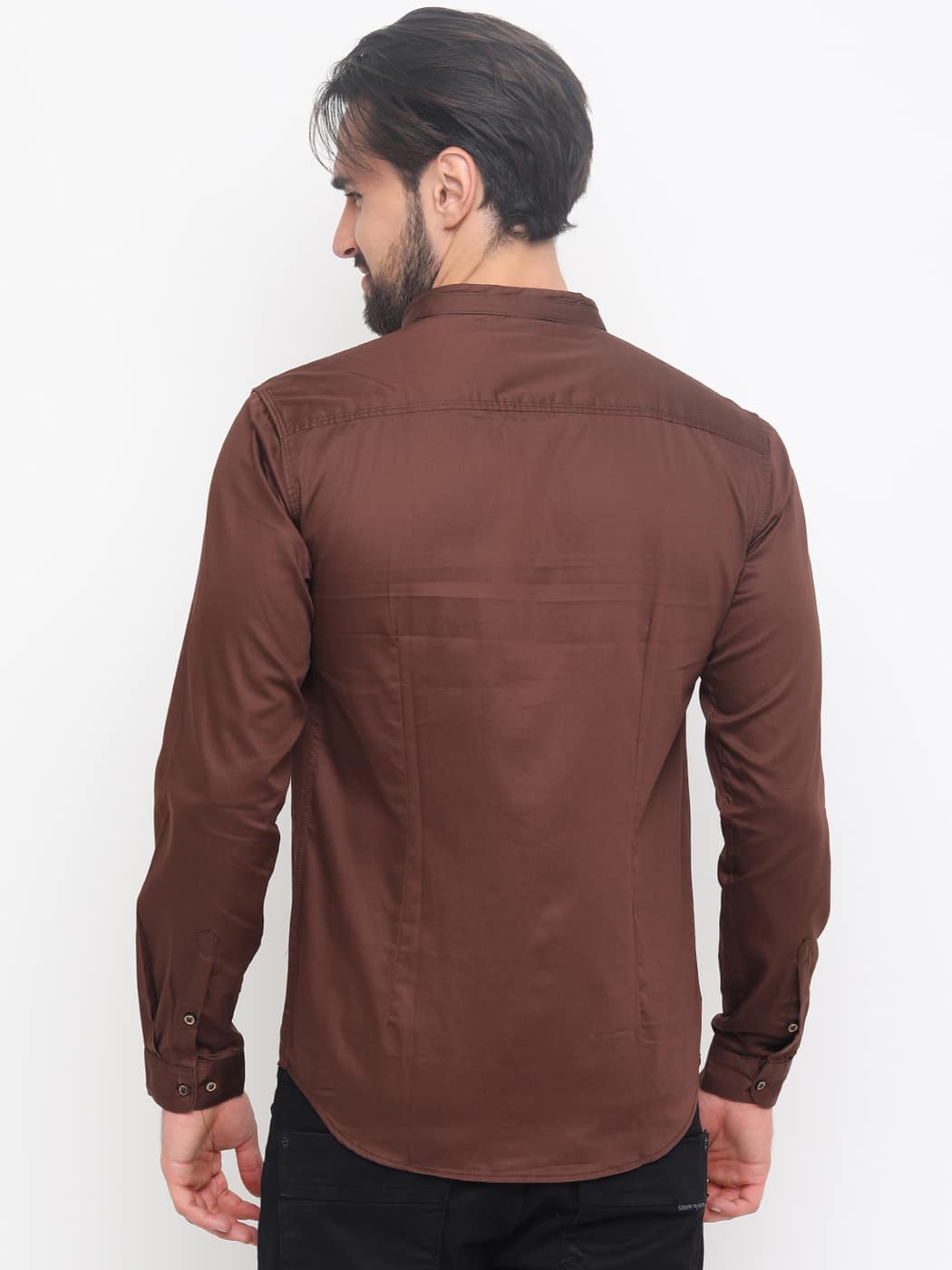 Buy Brown WITH Solid Shirt | AJIO
