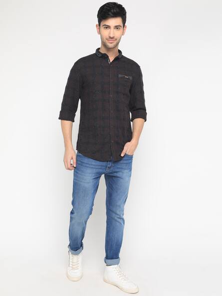 Buy Brown WITH Checked Shirt | AJIO