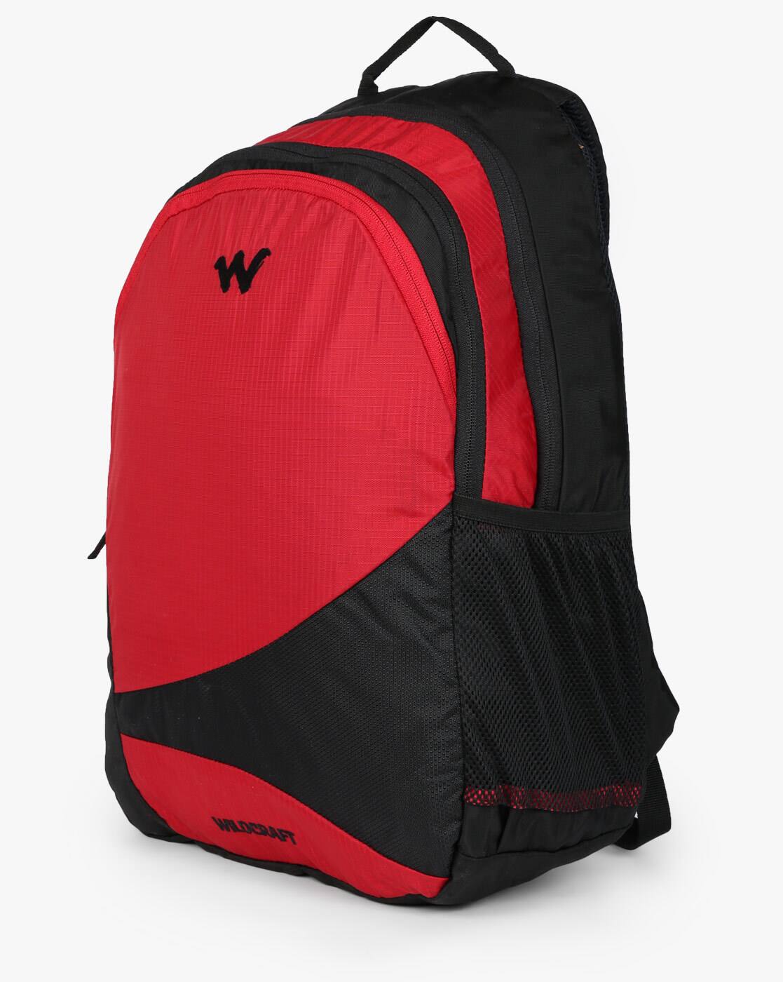 Buy Red Wildcraft Colourblock Laptop Backpack | AJIO