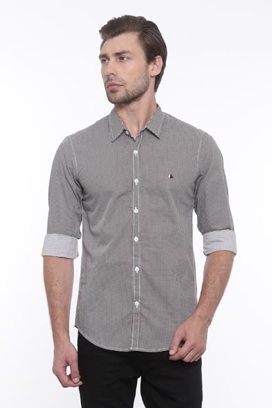 Buy Grey WITH Checked Shirt | AJIO