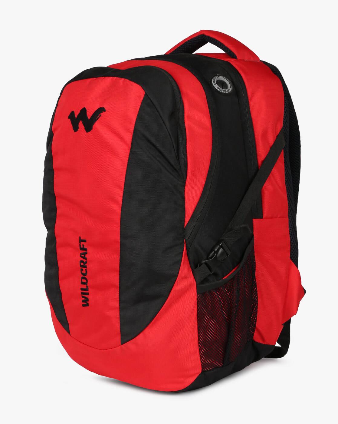 Buy Red Wildcraft Colourblock Laptop Backpack | AJIO