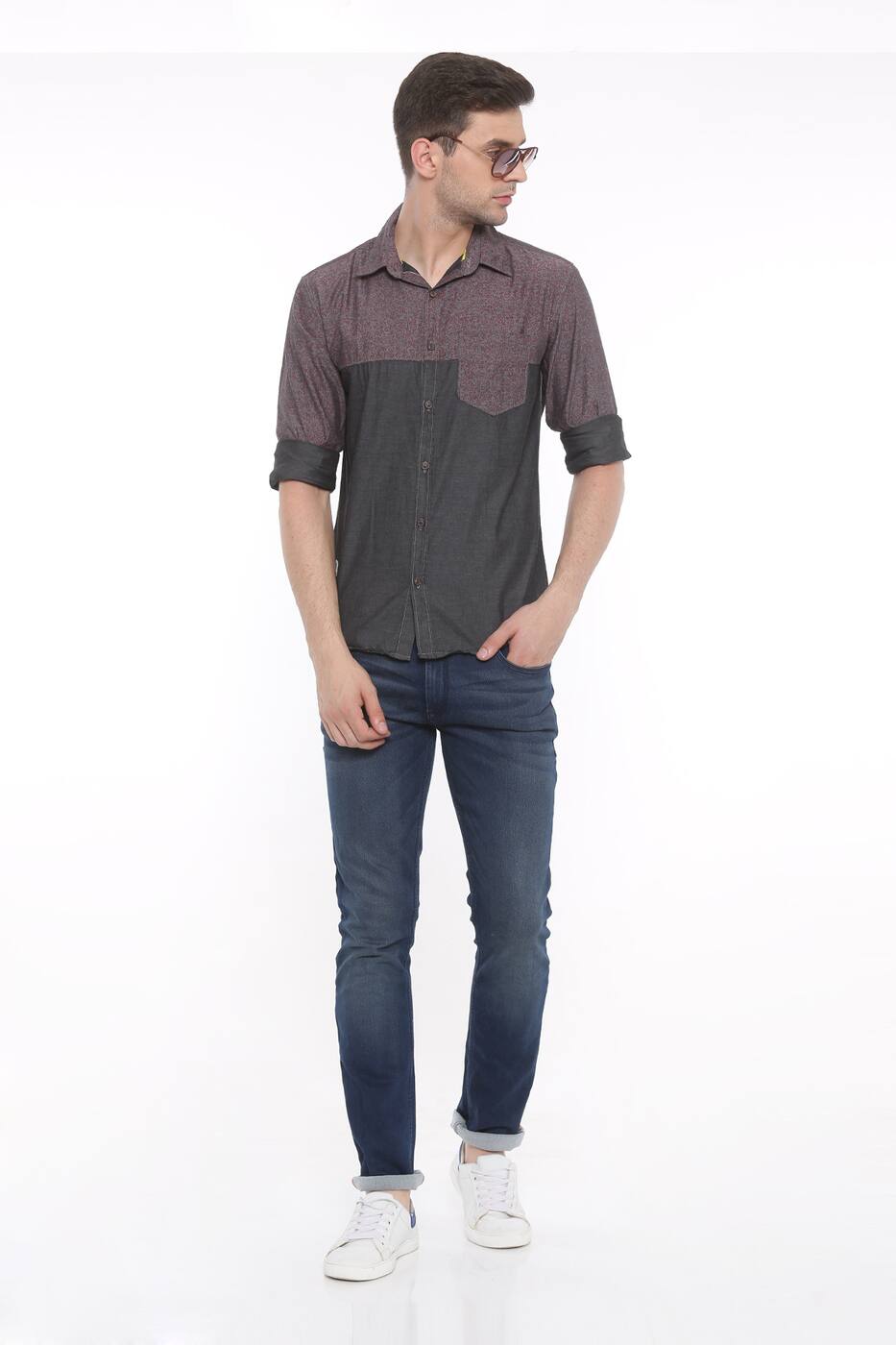 Buy Maroon WITH Solid Shirt | AJIO
