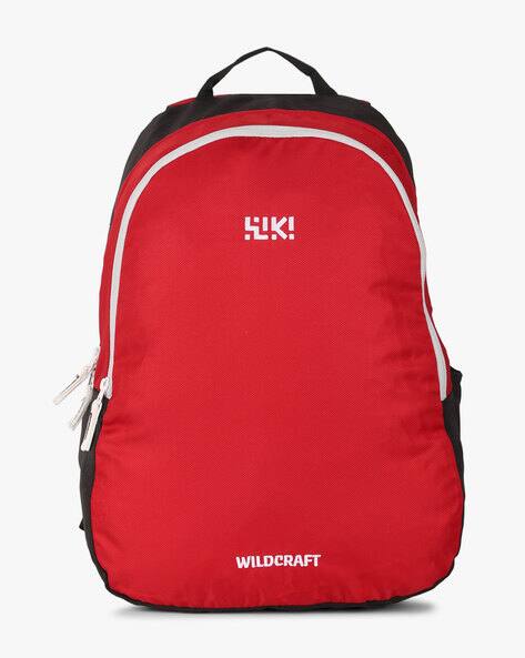 Buy Red Wildcraft Colourblock Backpack with Brand Print | AJIO