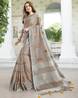 Buy Beige Sarees for Women by GRIVA DESIGNER Online | Ajio.com