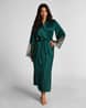 Buy Hunkemoller Lace Kimono Long Satin Robe | Ponderosa Pine Color ...